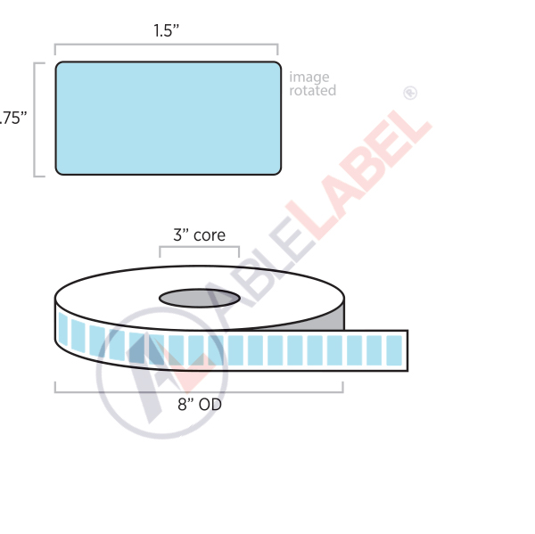 Direct Thermal Color Paper Labels | Able Label | 1.5" x 0.75" Direct ...