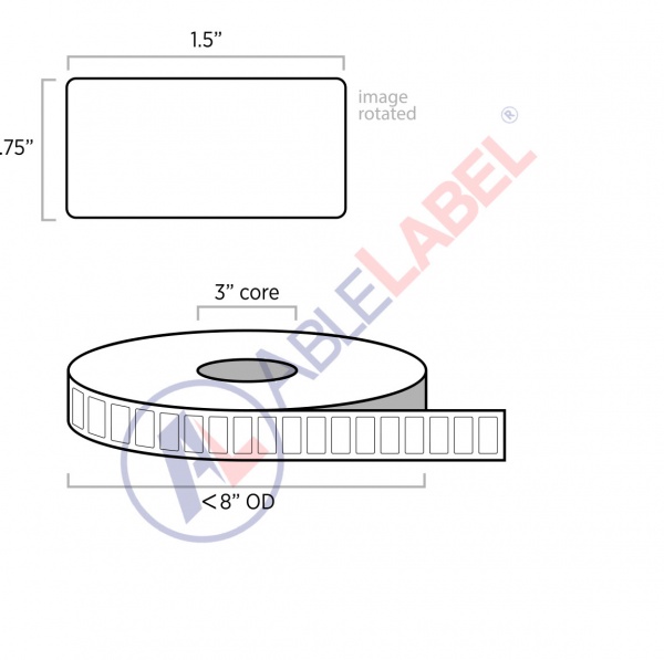 Tamper Proof | Blank Void Labels | Able Label | 1.5" x 0.75" Thermal ...