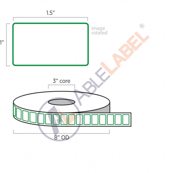 Able Label | Color Border White Paper Labels | Thermal Transfer