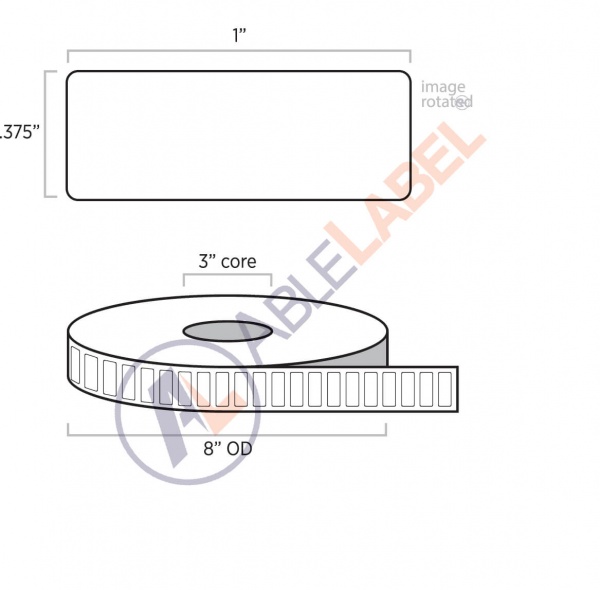 Polypropylene Labels | Direct Thermal | Able Label | 1” x 0.375” Direct ...