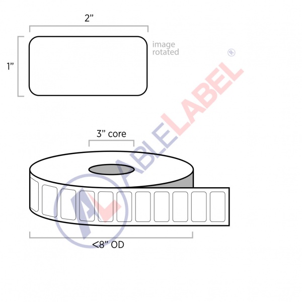 Tamper Proof | Blank Void Labels | Able Label | 2" x 1" Thermal ...