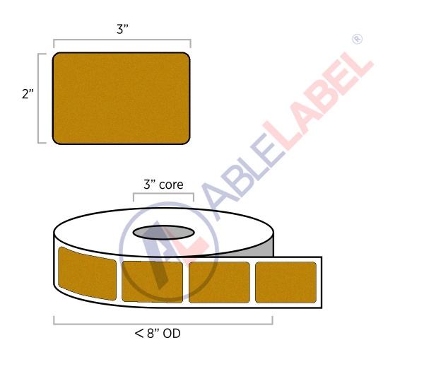 Kraft Block Out Labels | Able Label | 2" x 3" Thermal Transfer Brown ...