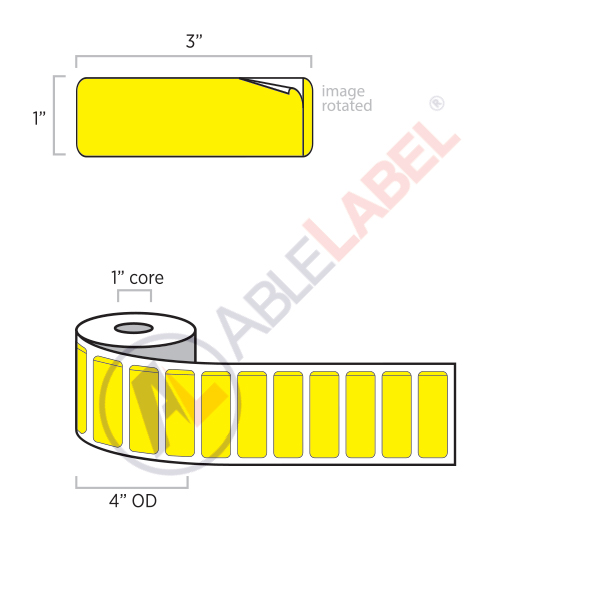 Piggyback Paper Labels | Direct Thermal | Able Label | 3" x 1" Direct ...