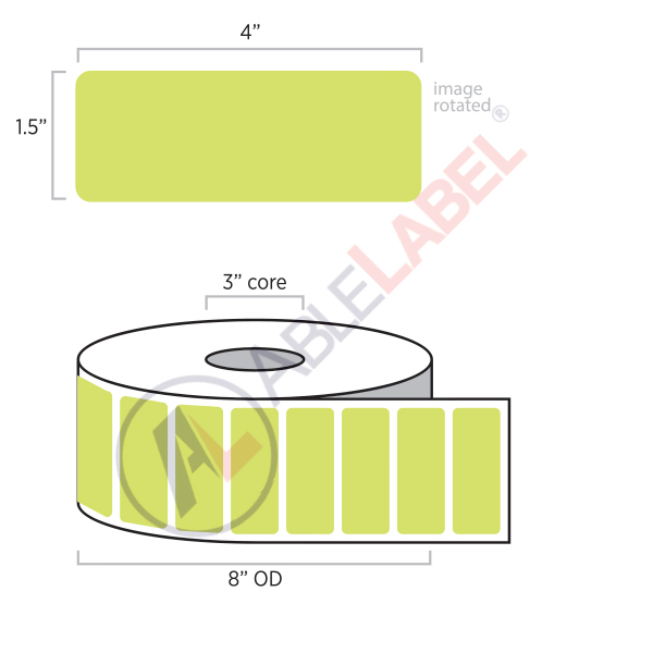 Direct Thermal Color Paper Labels | Able Label | 4" x 1.5" Direct ...