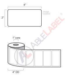 White Paper Labels | Direct Thermal | Able Label | 4" x 2" Direct ...