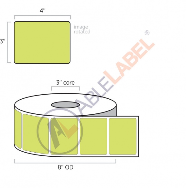Color Paper Labels | Thermal Transfer | Able Label | 4" x 3" Thermal ...