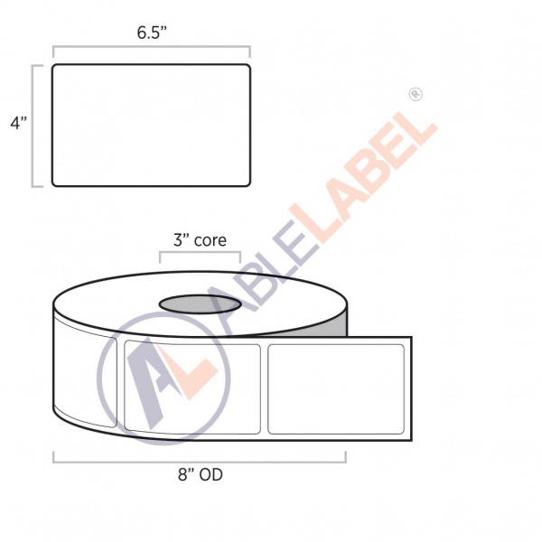 White Paper Labels | Direct Thermal | Able Label | 4" x 6.5" Direct ...