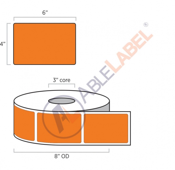 Direct Thermal Color Paper Labels | Able Label | 4" x 6" Direct Thermal ...