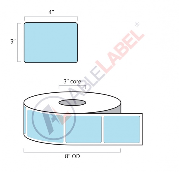 Direct Thermal Color Paper Labels | Able Label | 3" x 4" Direct Thermal ...